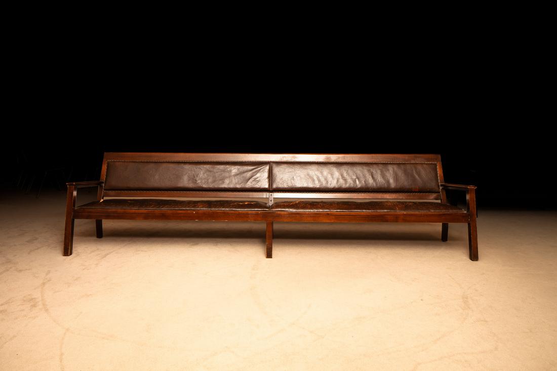 Masonic Lodge Furniture ANTIQUE HARDWOOD BENCH WITH