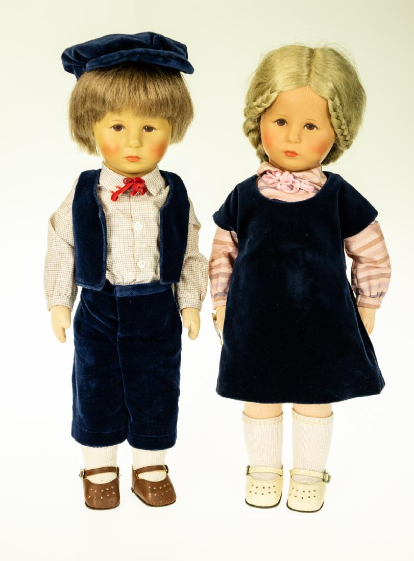 2Pcs Rare KATHY KRUSE MALE AND FEMALE DOLLS blonde hair