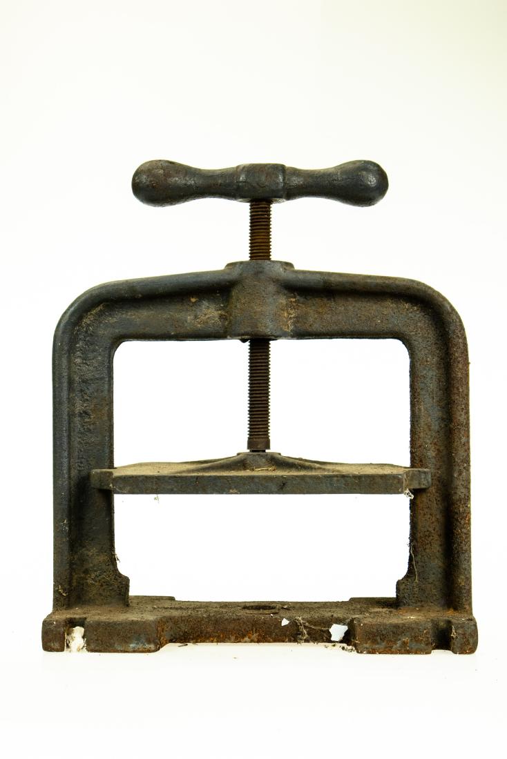 Bindery ORIGINAL ANTIQUE BOOK VISE c1890 Cast Iron