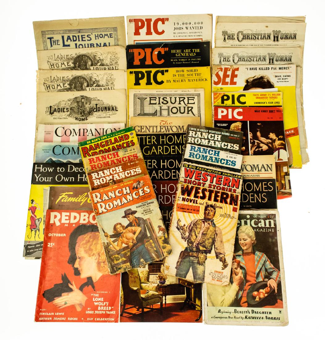 35Pcs Collectible Periodicals ANTIQUE MAGAZINE ISSUES