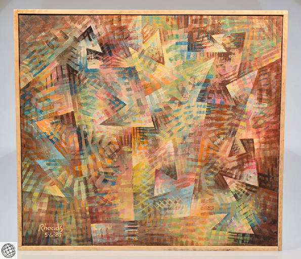 Structure Of Chaos George Rhoads 1987 Framed Acrylic