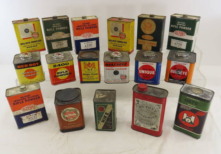 Vintage Rifle Powder Tins
