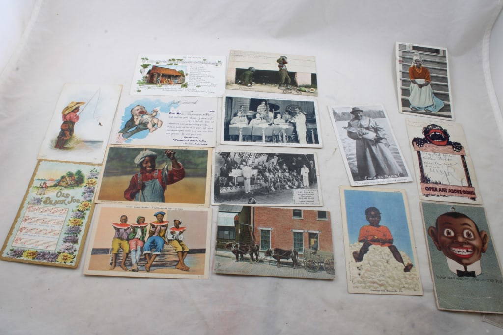 15 Antique Black Americana Postcards Auction