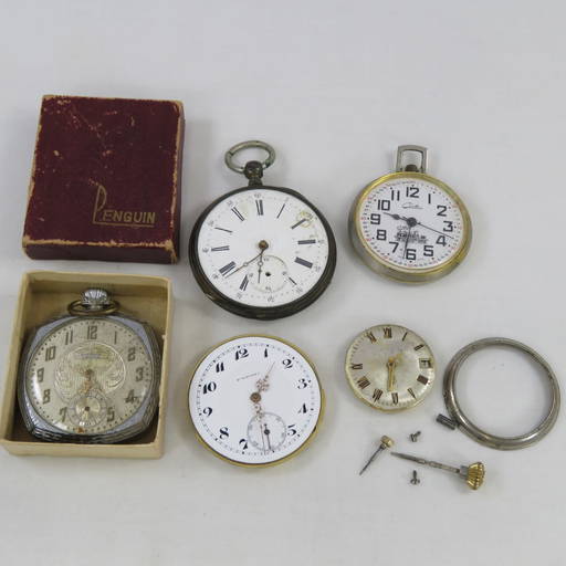 Assorted Pocket Watches & Movements For Repair