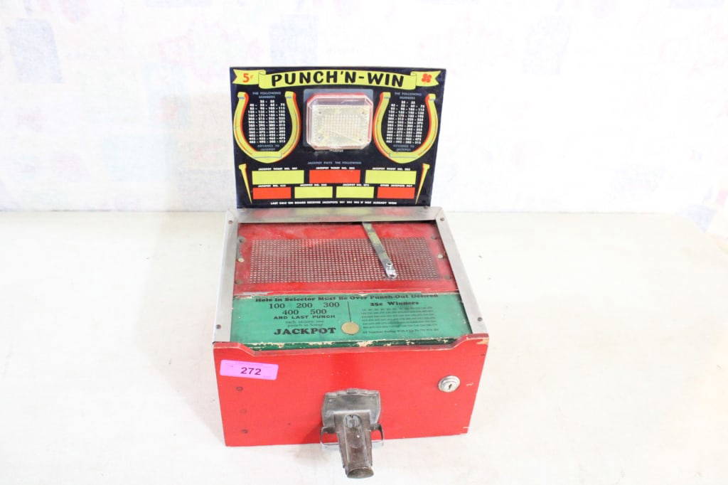 Punch & Win Jackpot Punch Board No Key Auction