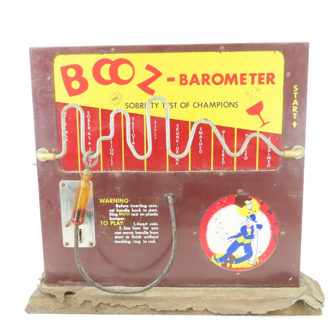 Bar Top Booz-barometer Coin Op Machine Auction