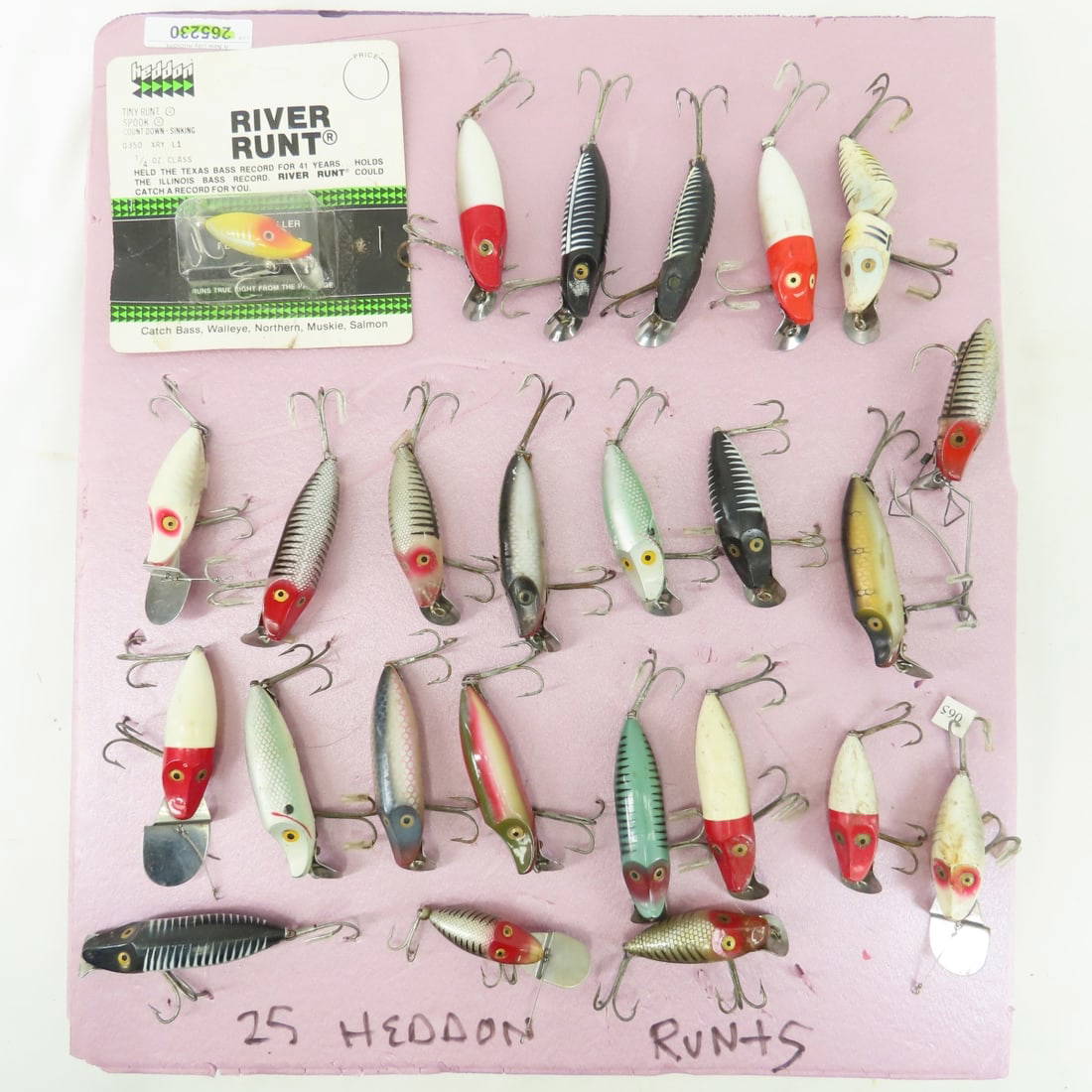 25 Heddon River Runt Fishing Lures Auction
