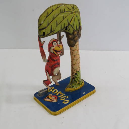 Vintage Unique Art Bombo Monkey Windup Toy