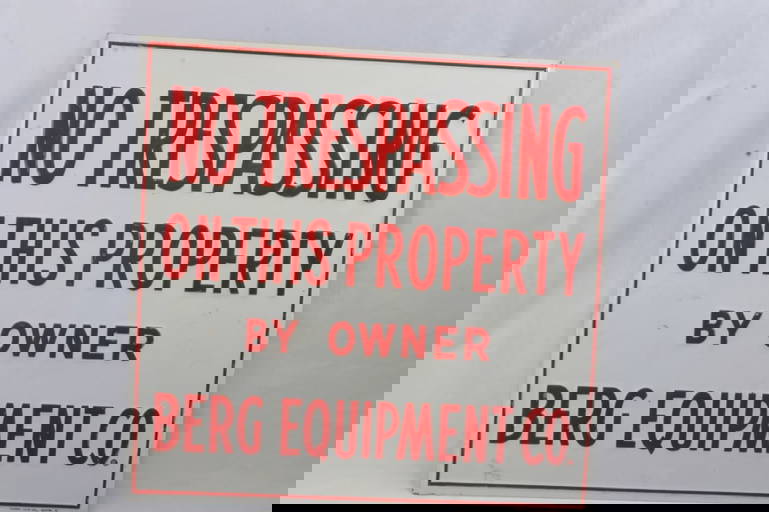 No Trespassing Metal Sign Berg Equipment