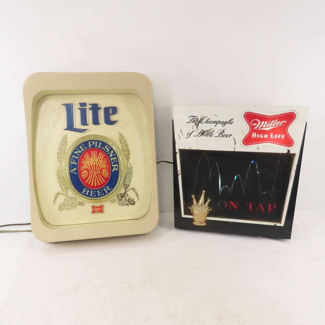 Miller & Miller Lite Lighted Beer Signs Auction