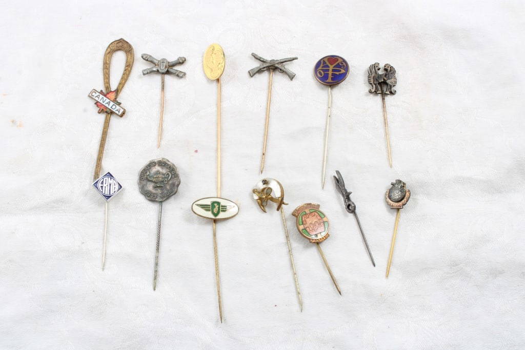 Lot Of 13 Antique Stick Hat Pins Auction
