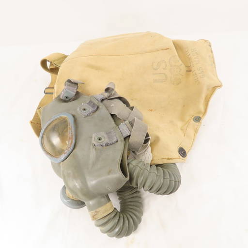 Early Ww2 Us Aircrew M24 Gas Mask & Bag Complete