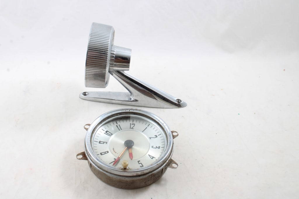 Ford Galaxie Rear View Mirror, Lux Car Clock Auction