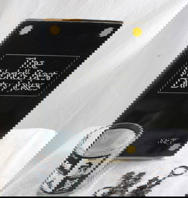 Adult Items 2 Key Chains, Glass, Dirty Joke Book Auction