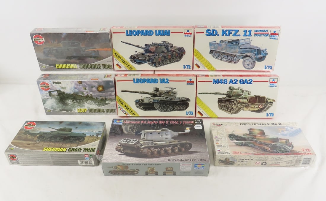 9 Army Tank Model Kits, Most Sealed, German & More - Jun 05, 2025 | A ...