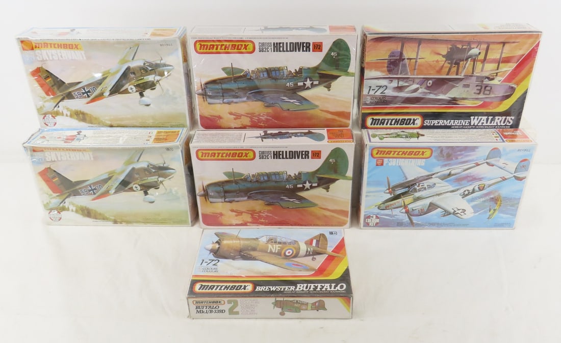 7 Vintage Matchbox Military Airplane Model Kits - Jun 05, 2025 | A New ...