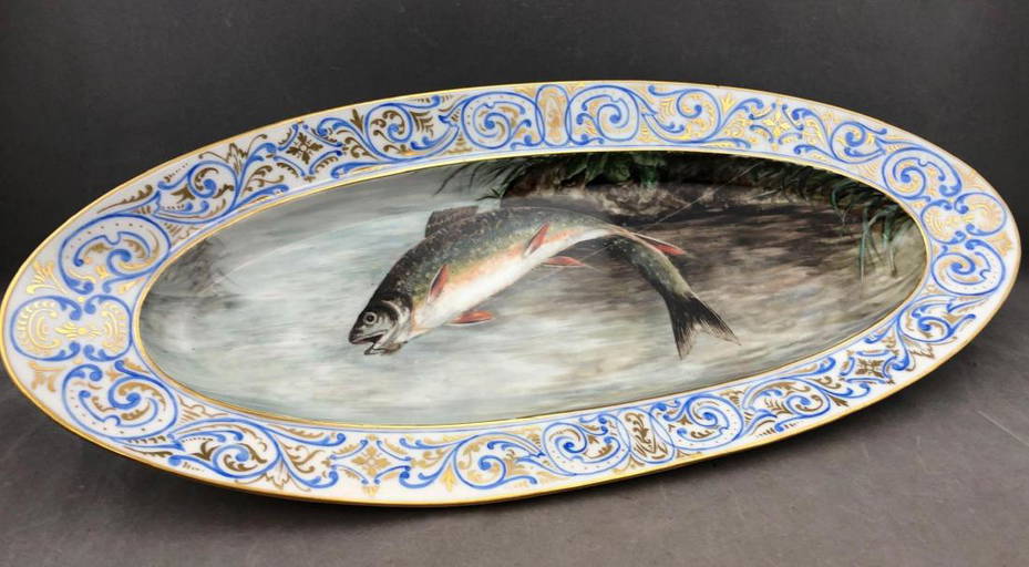 Large Oval Haviland Limoges 1876 Fish Platter
