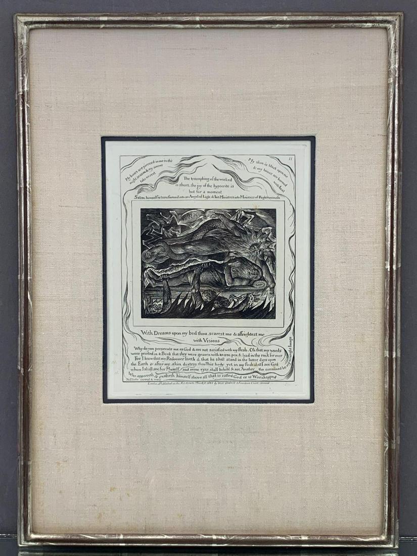 William Blake Engraving, With Dreams Upon My Bed Thu