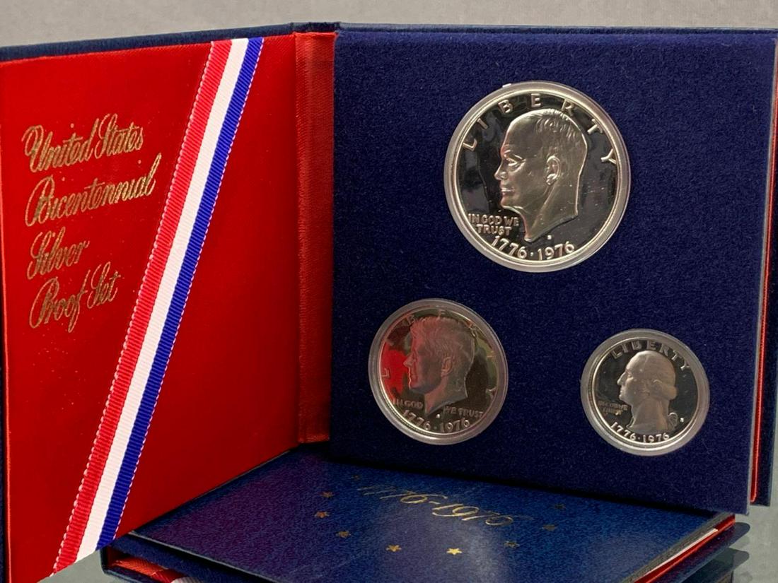 2 Bicentennial Silver Proof Sets, 1776 1976