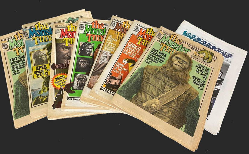 7 Early 70€™s Monster Times Magazines Volumes 1 And