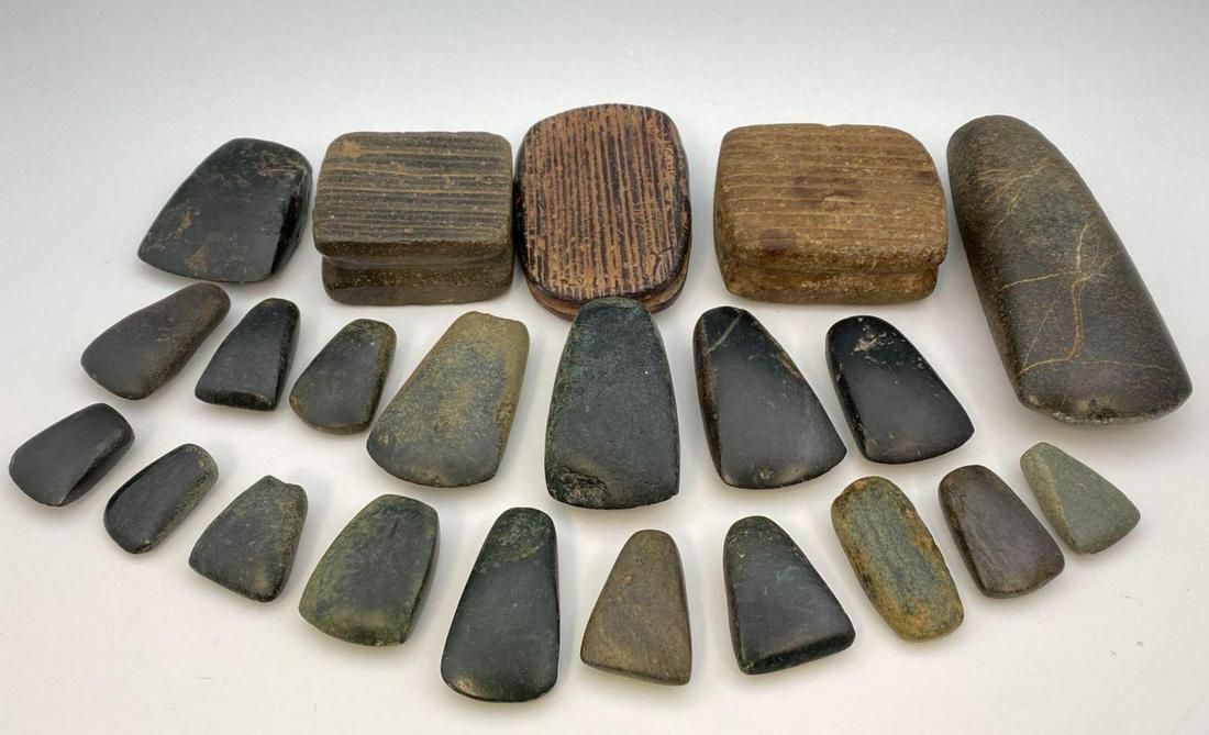Lot of Carved Stone Tools, Mayan and Later - Jan 03, 2021 | Clark's ...