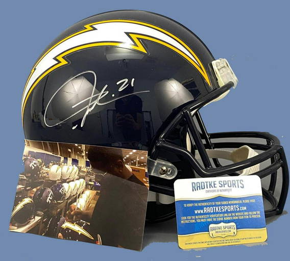 Ladainian Tomlinson Number 21 Signed Chargers Helmet