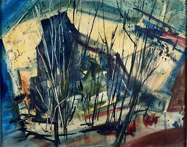 Rubi Roth Mid Century Brutalist Watercolor