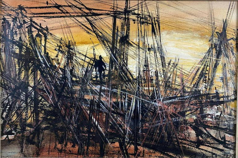 Rubi Roth Mid Century Brutalist Watercolor - Nov 07, 2021 | Clark's ...