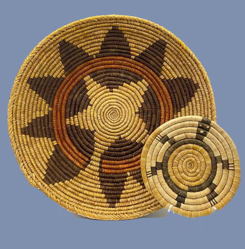 2 Native American Woven Platters