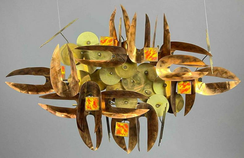 Brutalist Wall Sculpture Clock, William Vose