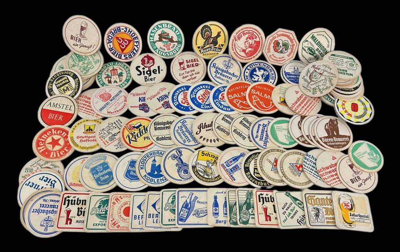Large Lot Of Vintage German Brewery Coasters