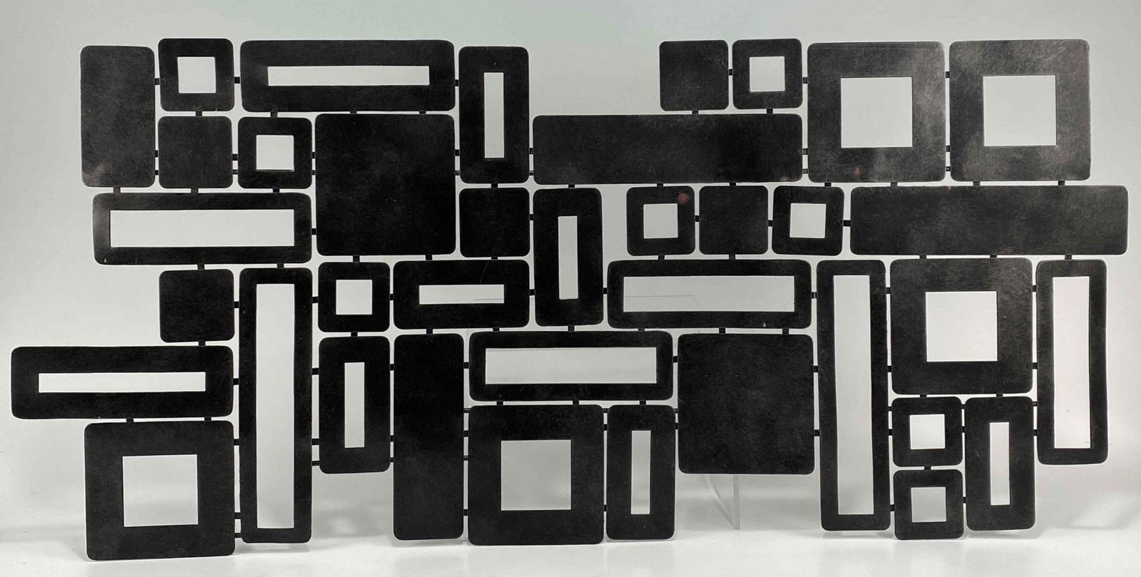 Mid Century Modern Style Geometric Rectangle Abstract Wall Sculpture ...