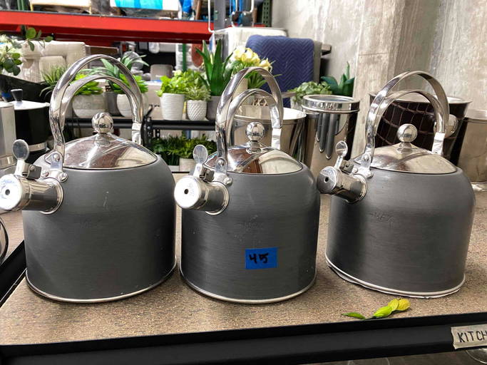Three Metal Tea Kettles (#0045) on Jan 18, 2023 | Clark's Auction ...