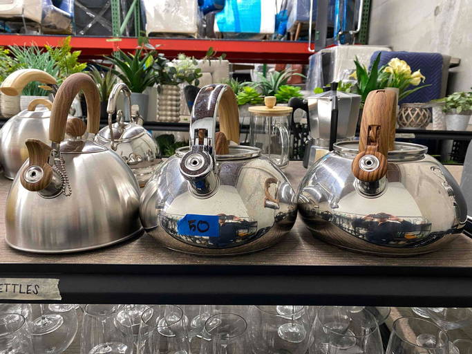 Three Metal Tea Kettles (#0050) on Jan 18, 2023 | Clark's Auction ...