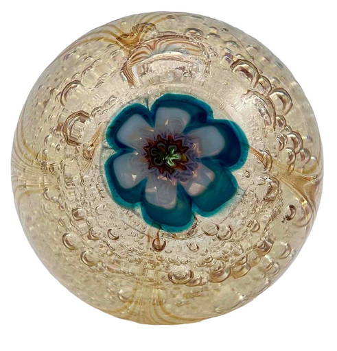 Vintage Egg Shaped Art Glass Paperweight