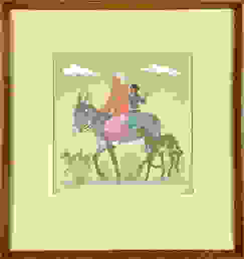 Harrison Begay, Navajo Women With Donkeys, Work On Paper Auction