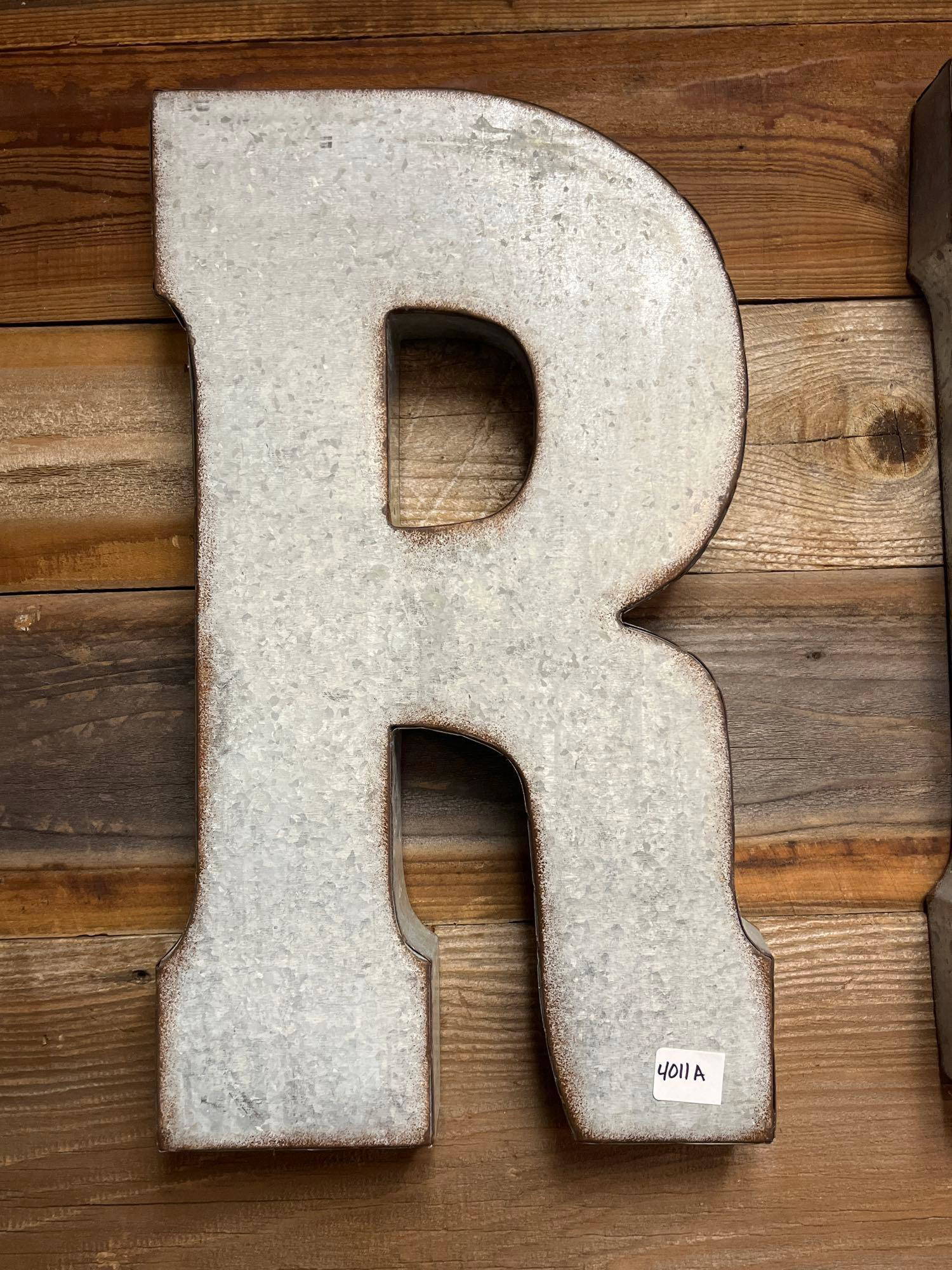 No Shipping Wall Mounted Metal Letter R Auction