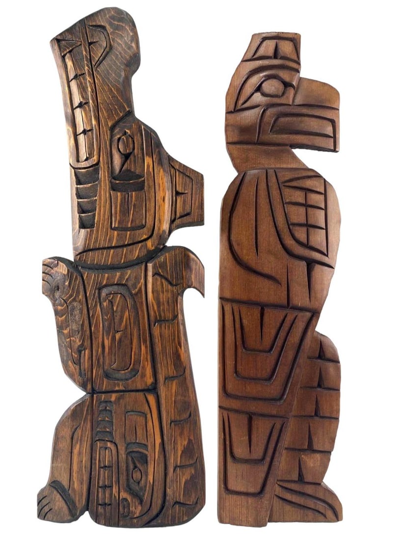 Two Northwest Coast Native American Wood Carvings