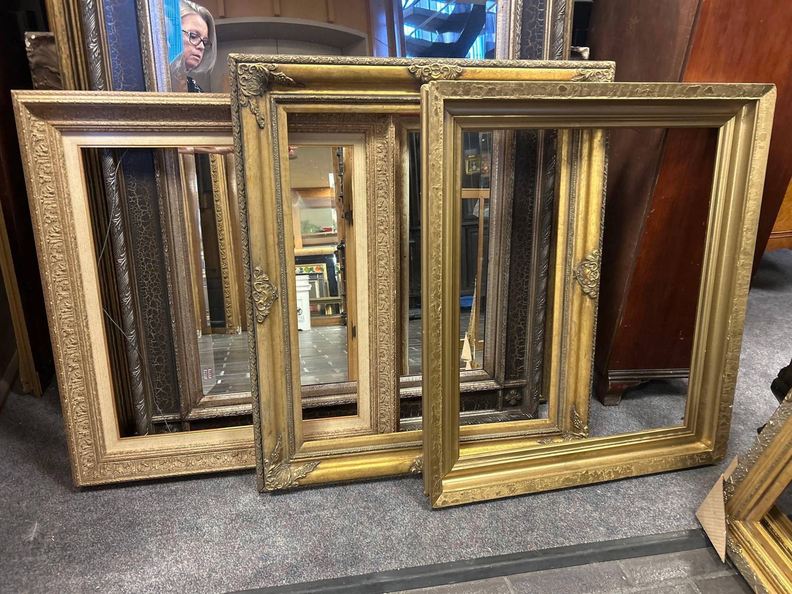 Three Decorative Gilt Frames Auction