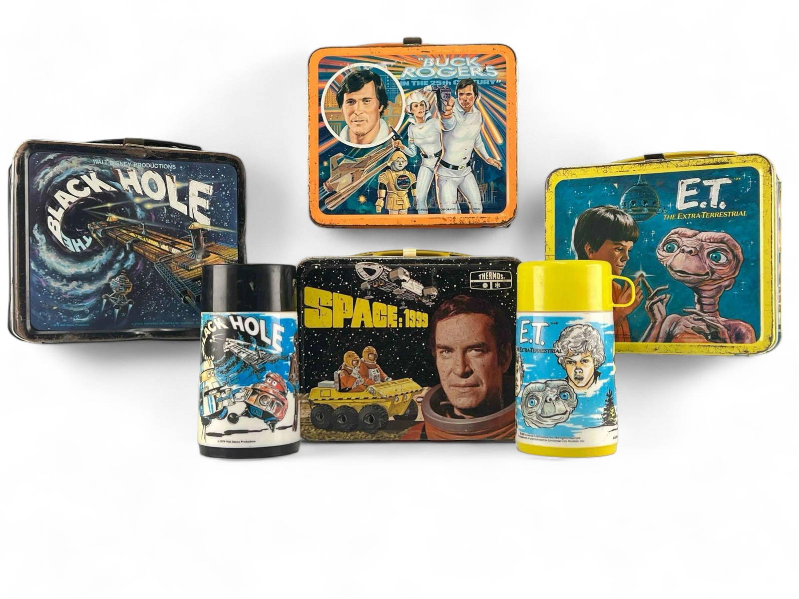 Four Vintage Space Themed Lunch Boxes Auction