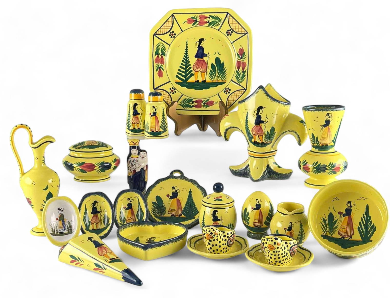 Collection Of Soleil Yellow Henriot Quimper Tableware Auction