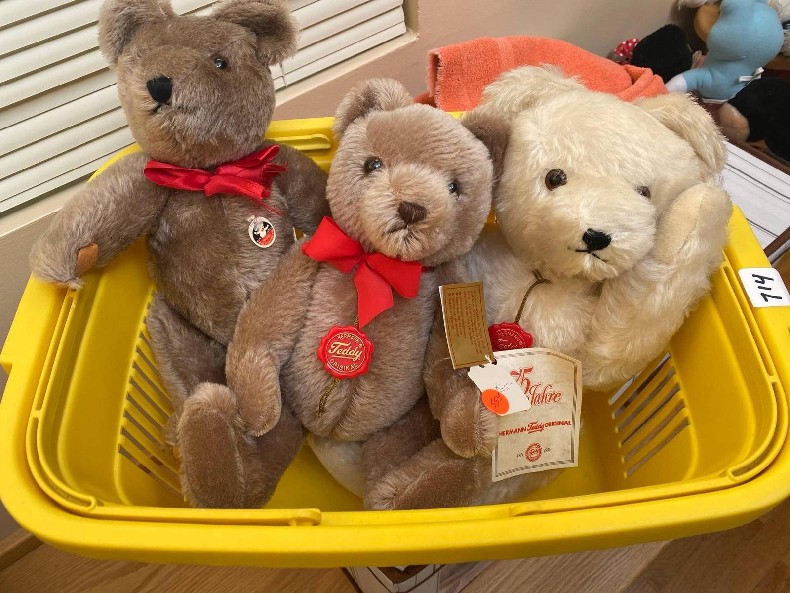 Three Herman Original Teddy Bears Auction