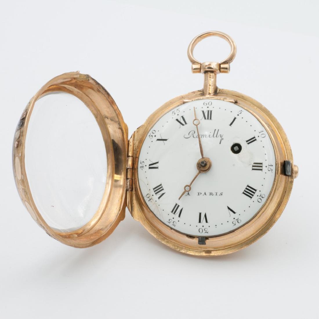 FRENCH KEY-WINDING POCKET WATCH, SIGNED ROMILLY, 1790
