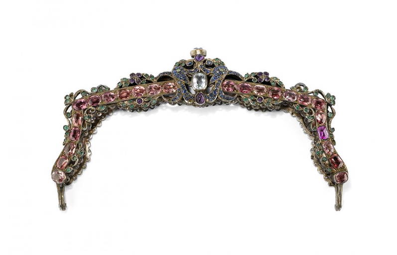 Silver And Paste Handbag Frame