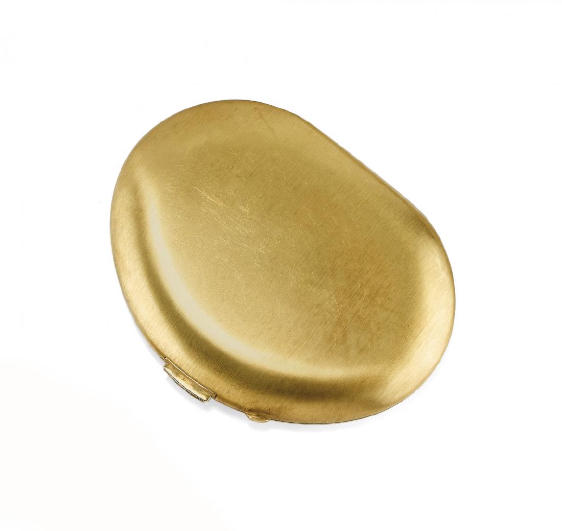 BRUSHED YELLOW GOLD POWDER COMPACT