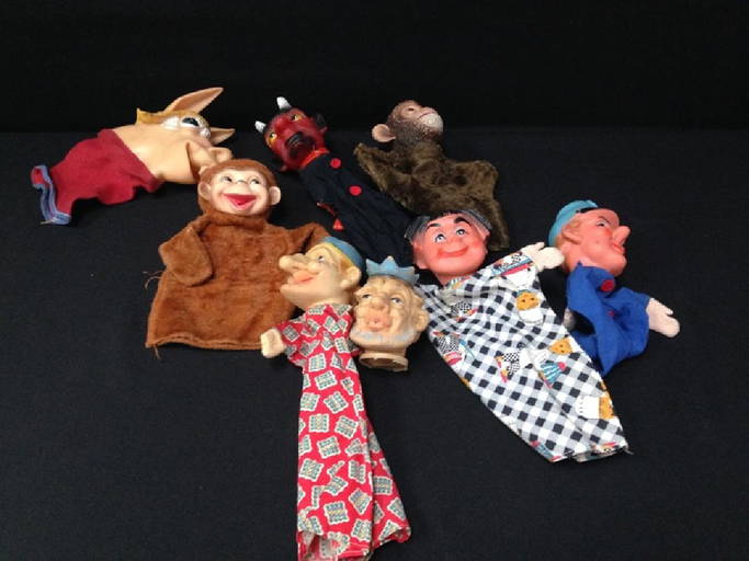 Collection Of Vintage Hand Puppets