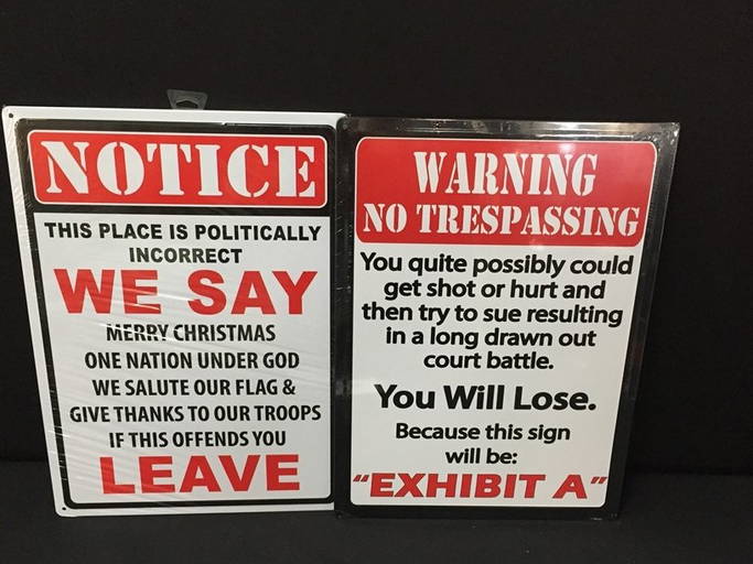 (2) Nostalgic Metal Signs