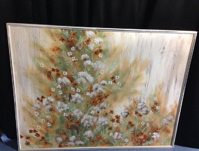 Peter Colby Signed Floral Oil On Canvas
