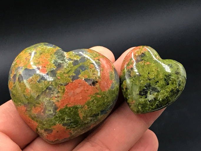 Unikite, Rock, Natural, Collectible, Carving, Heart