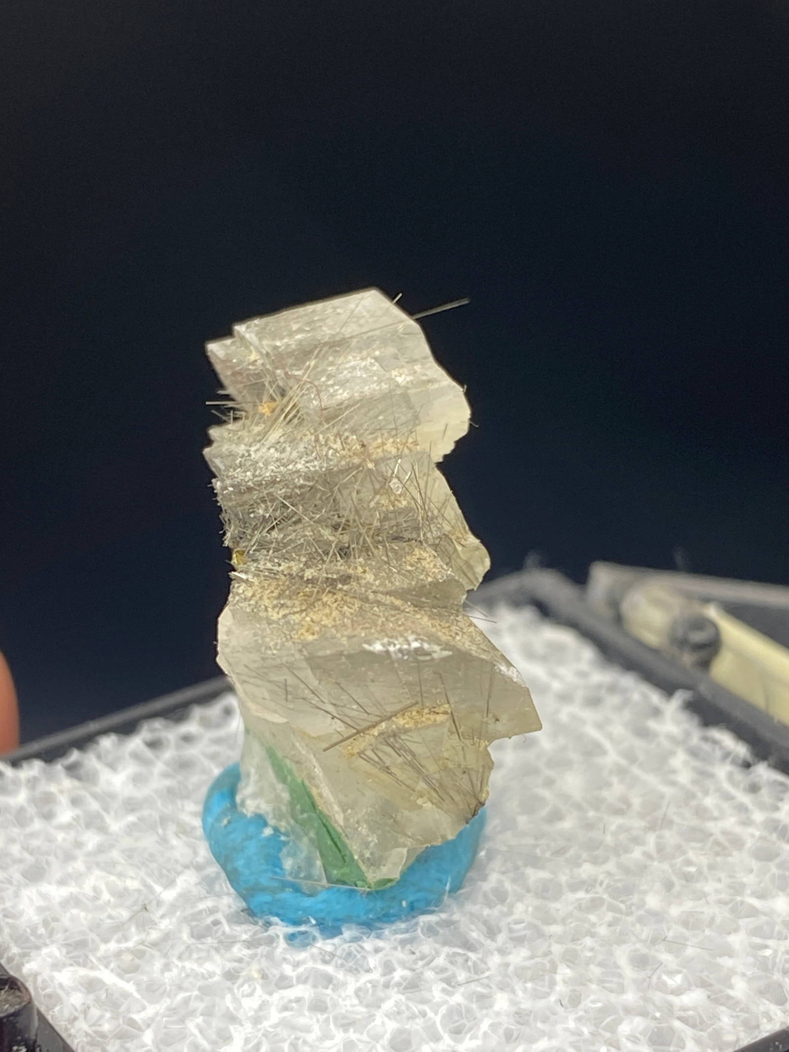 Millerite With Calcite Ia Charlie Hall Collection Auction